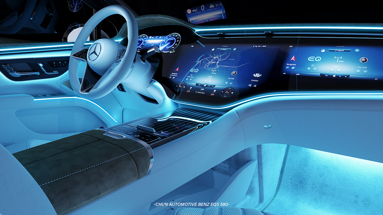-BENZ EQS580-产品视觉表达渲染_椿吖-站酷ZCOOL