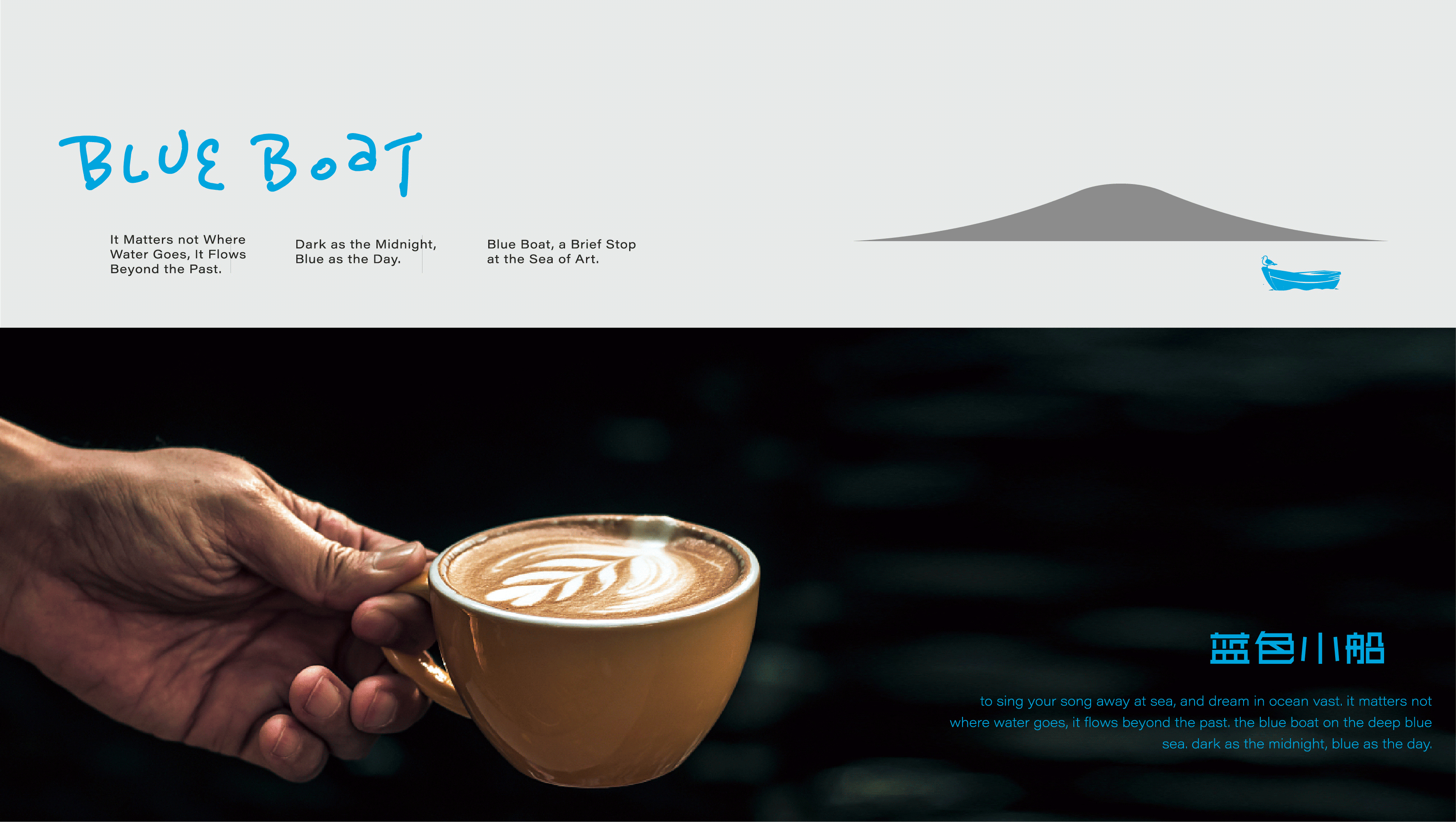 美术馆咖啡品牌全案视觉设计｜Blue Boat_SayMeow免贵姓猫-站酷ZCOOL