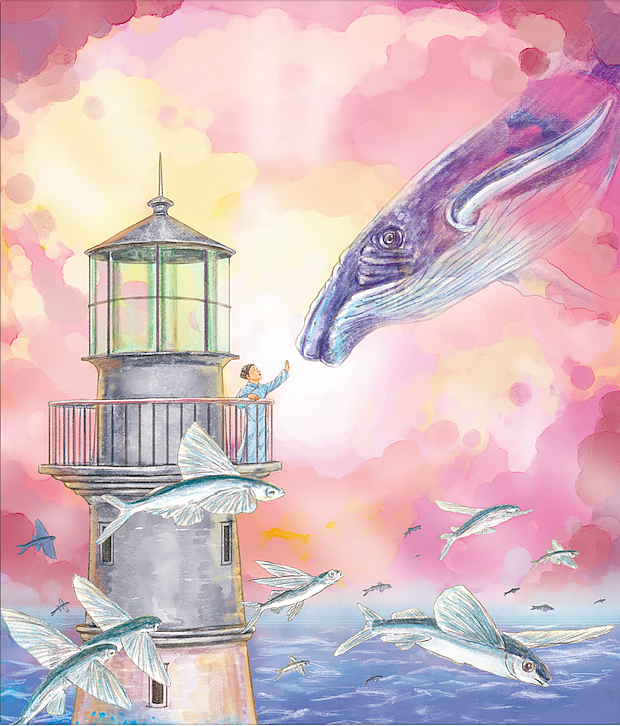 “小灯塔人物传记”《冰心》插图_何壹插画heyi-站酷ZCOOL