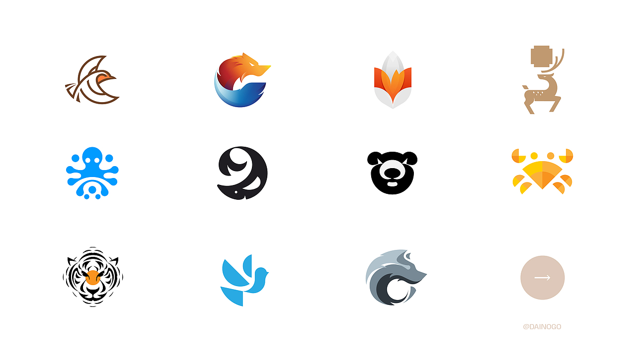 11 Animal Logos & Grids_DAINOGO-站酷ZCOOL