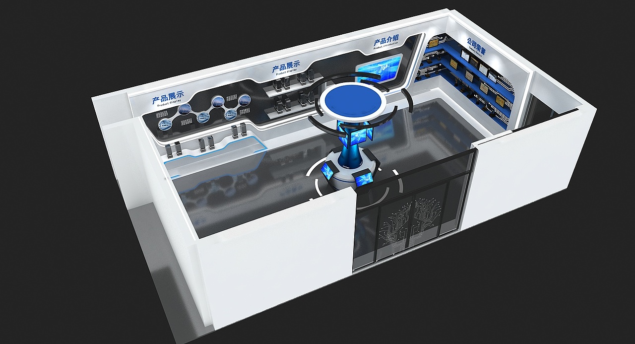 中锐科技文化展厅设计3D效果图_3D设计师NG男-站酷ZCOOL