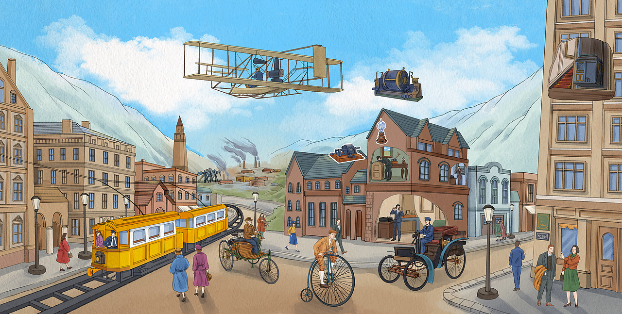 《人类简史》全景儿童绘本_阿秋插画aggie-站酷ZCOOL