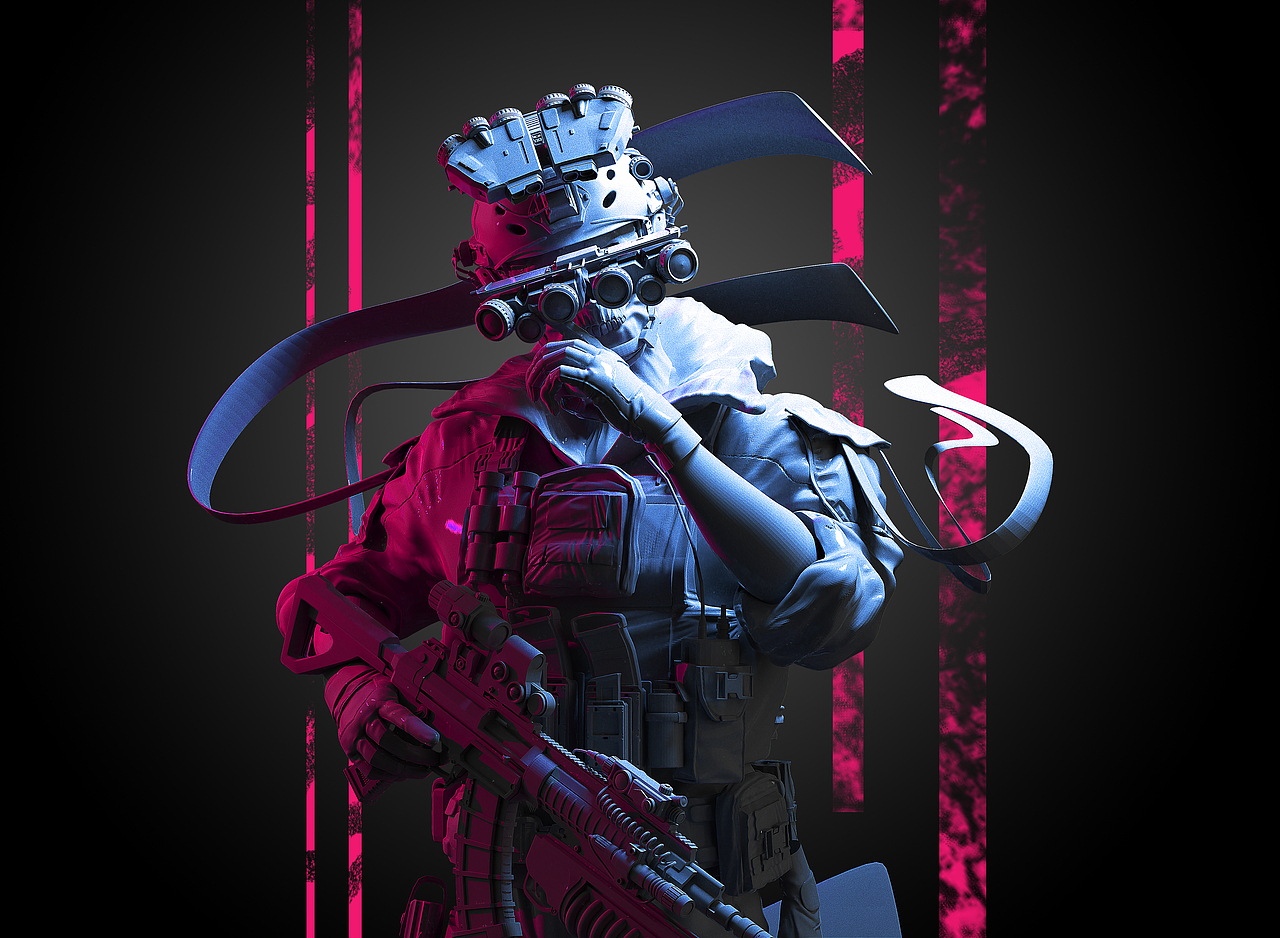 GHOST-幽灵 使命召唤：现代战争2 FAN ART_阿鑫大魔王111-站酷ZCOOL