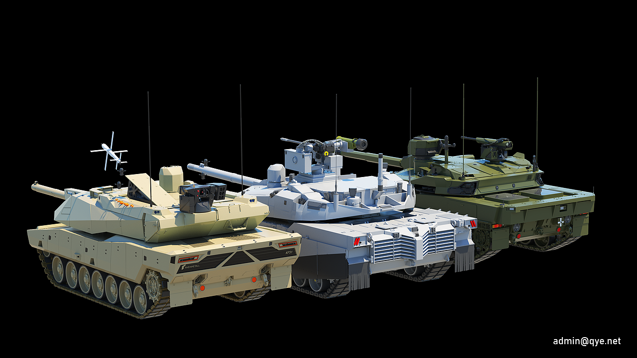 次世代主战坦克集结，艾布拉姆斯X，EMBT，KF51_QIUYUEN-站酷ZCOOL