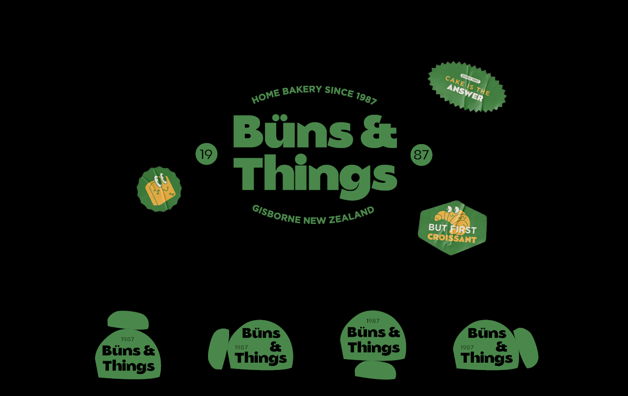 Buns & Things 面包店品牌设计_MintPaper-站酷ZCOOL