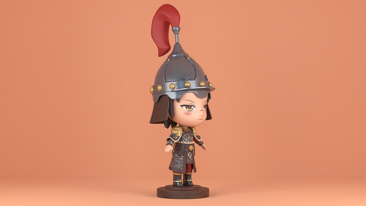 巾帼小将Q版人偶_狙煌绯pig-站酷ZCOOL