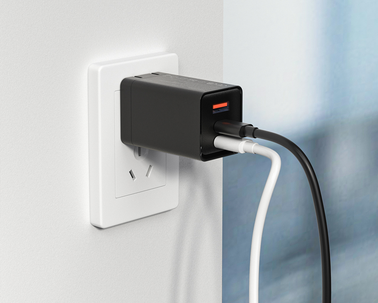 C4D产品渲染 | GaN氮化镓充电器-工作输出_Fabulous_H-站酷ZCOOL