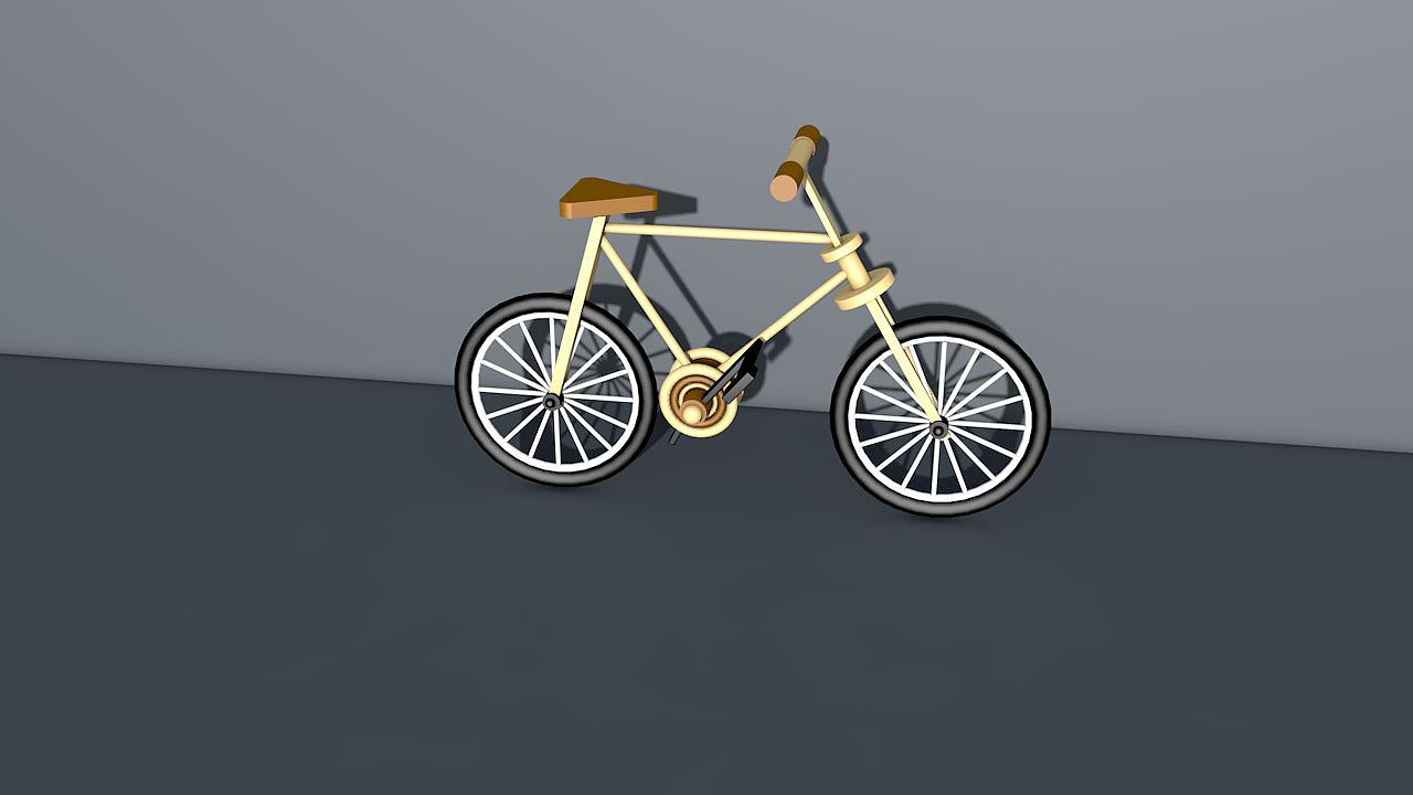日常练习C4D建模小自行车模型初级入门练习建模自行车_欣乑2-站酷ZCOOL