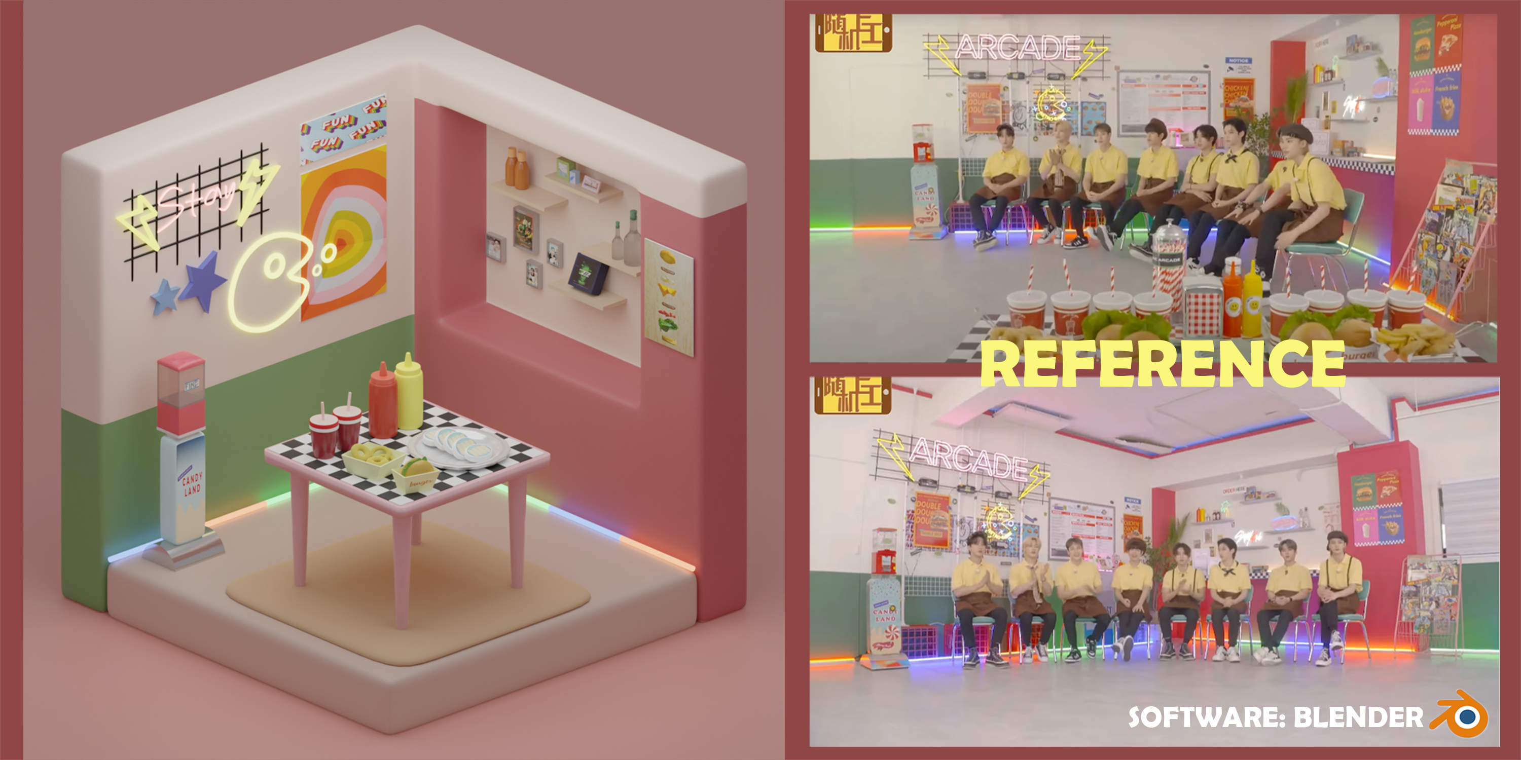 Stray Kids-MANIAC ARCADE场景建模_Renee_XUN-站酷ZCOOL