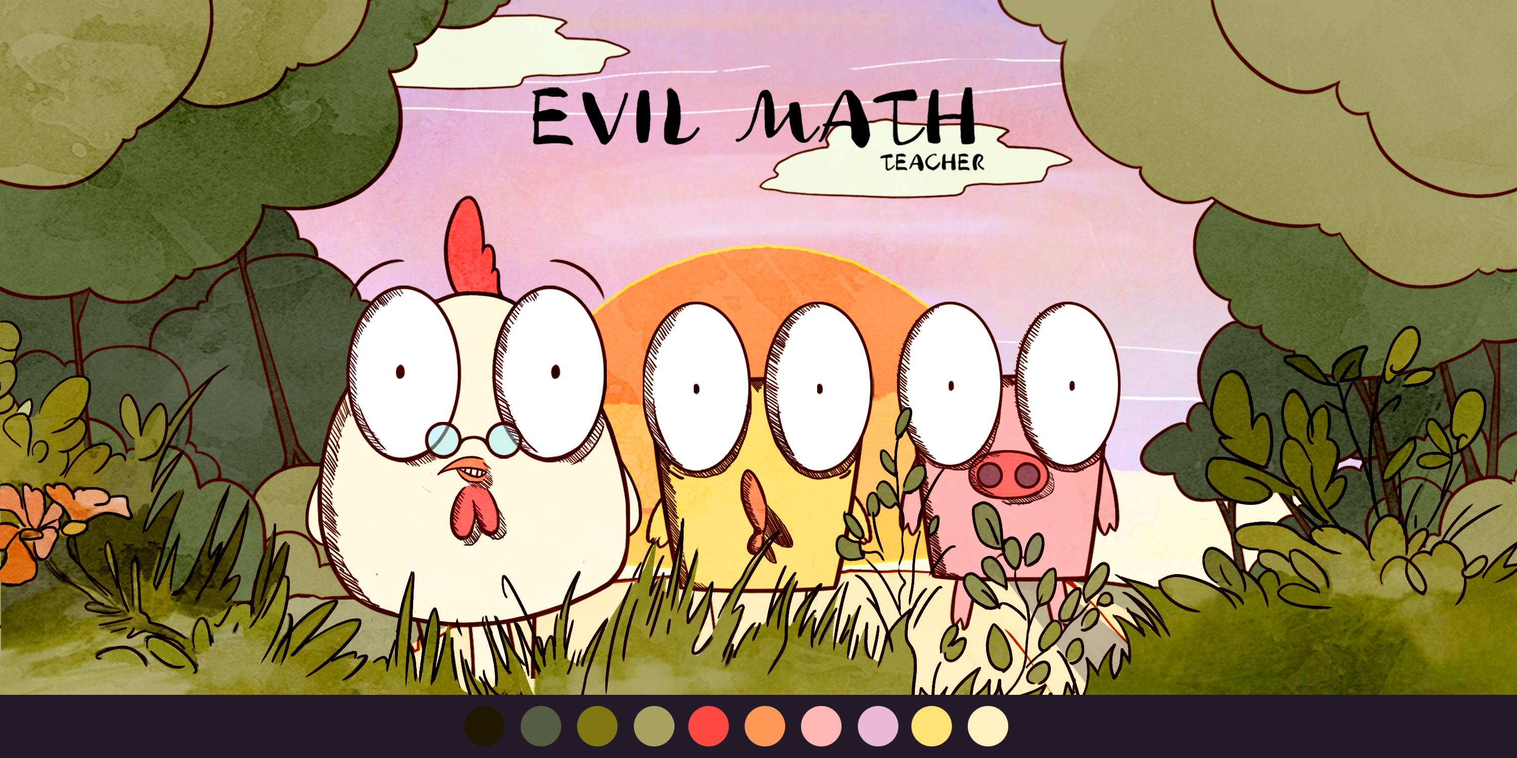 《邪恶的数学老师》动画角色场景设计_阿诗1123-站酷ZCOOL