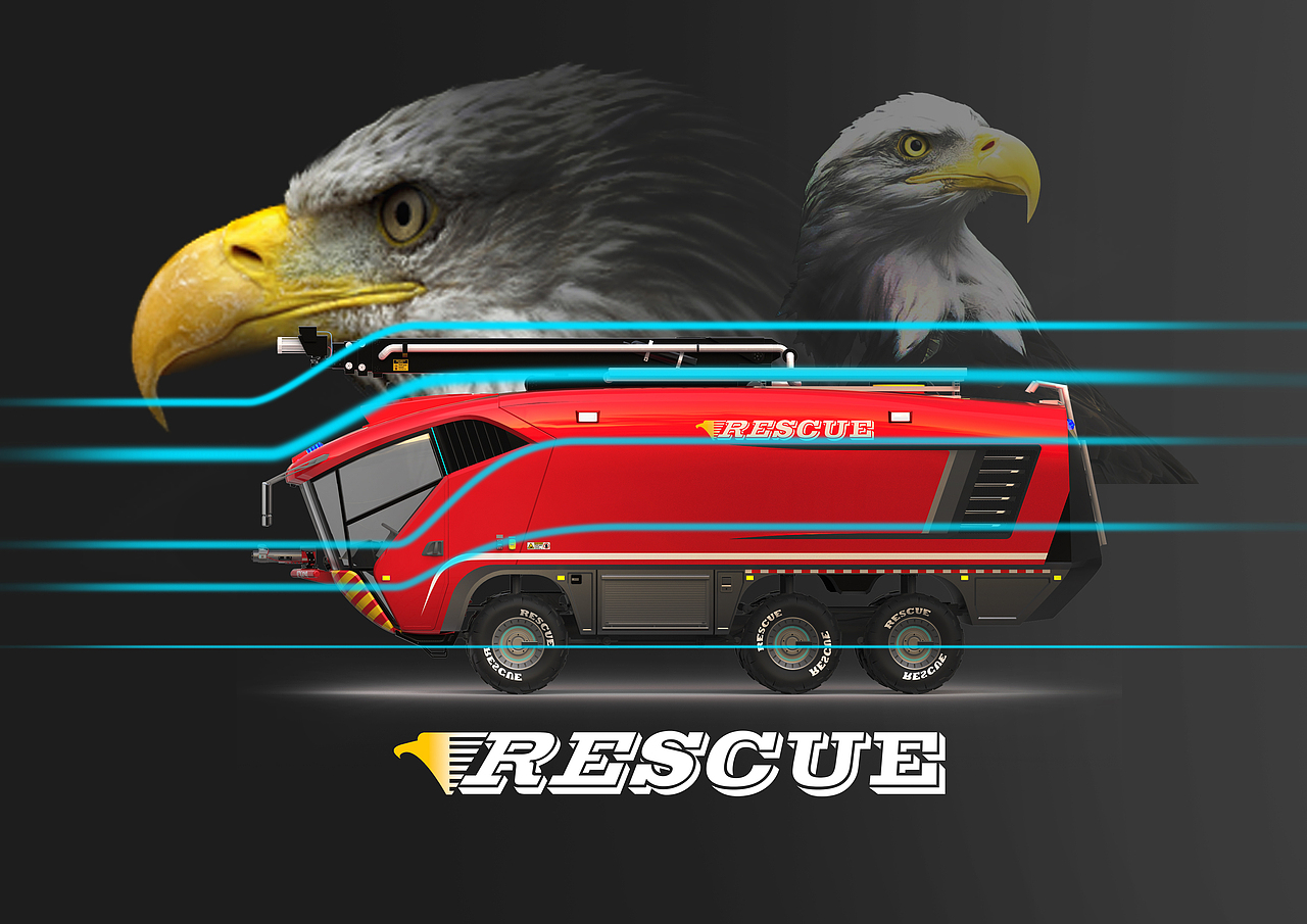 机场消防车概念设计-拓展现实_Z99781012-站酷ZCOOL