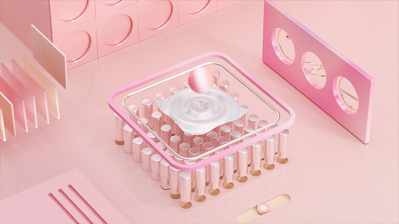 Pink ball C4D动画_猫还是狗-站酷ZCOOL