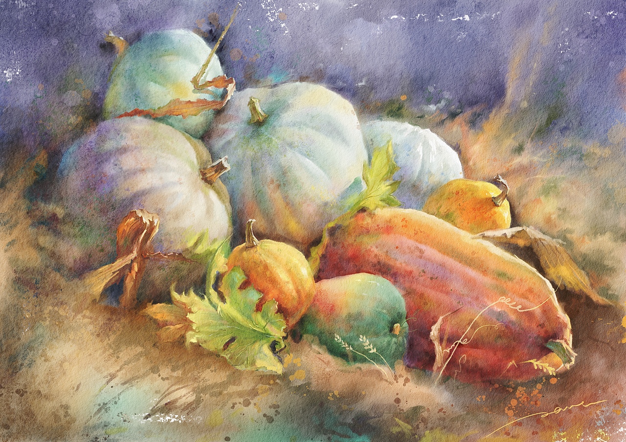 画师繁星2.0 南瓜群落_zane水彩-站酷ZCOOL