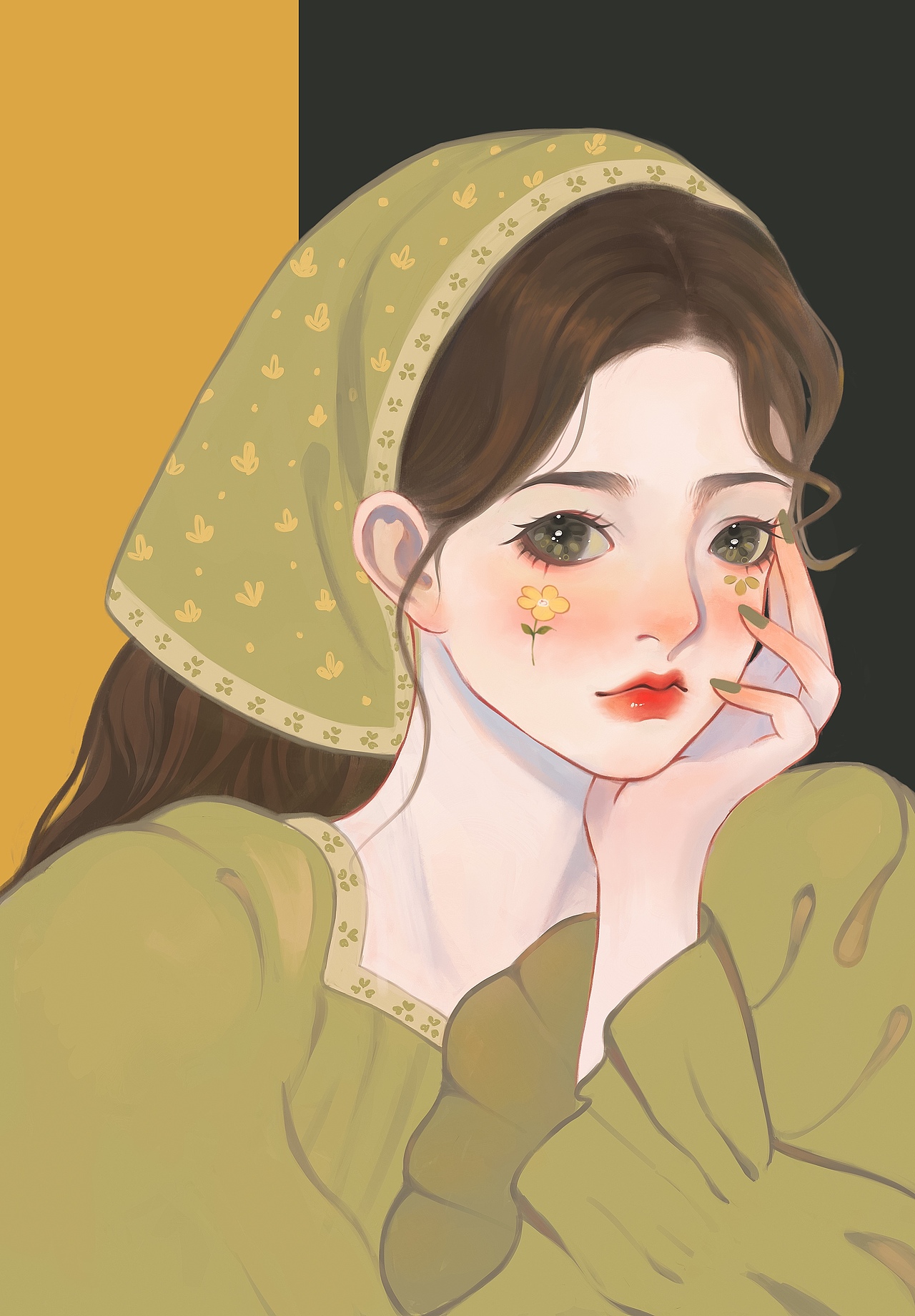 ipad少女插画合集_插画师花溪-站酷ZCOOL