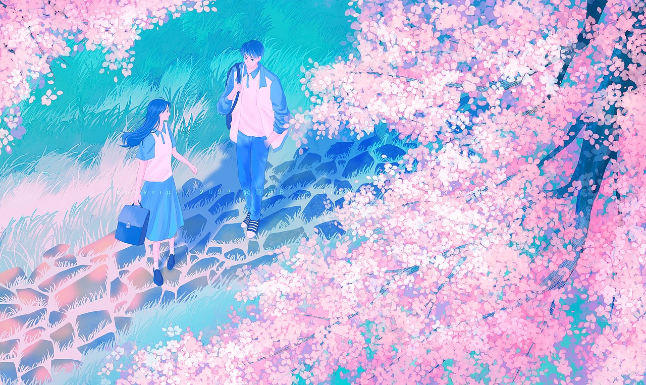 放学一起回家~_蔚蓝Blue_tree-站酷ZCOOL