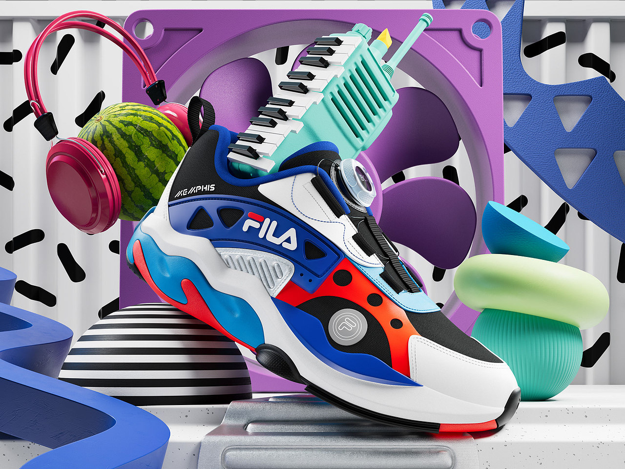 创意视频-FILA致敬孟菲斯美学设计_力天创意-站酷ZCOOL