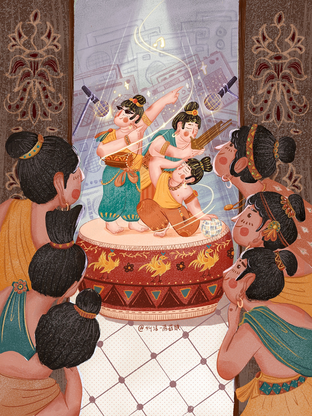 敦煌迪斯科乐队系列作品_纠结de蘑菇頭-站酷ZCOOL