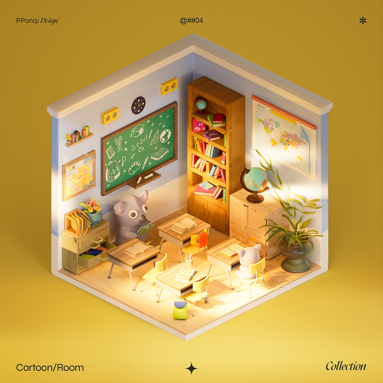 动物屋｜卡通小房间_7iii-站酷ZCOOL
