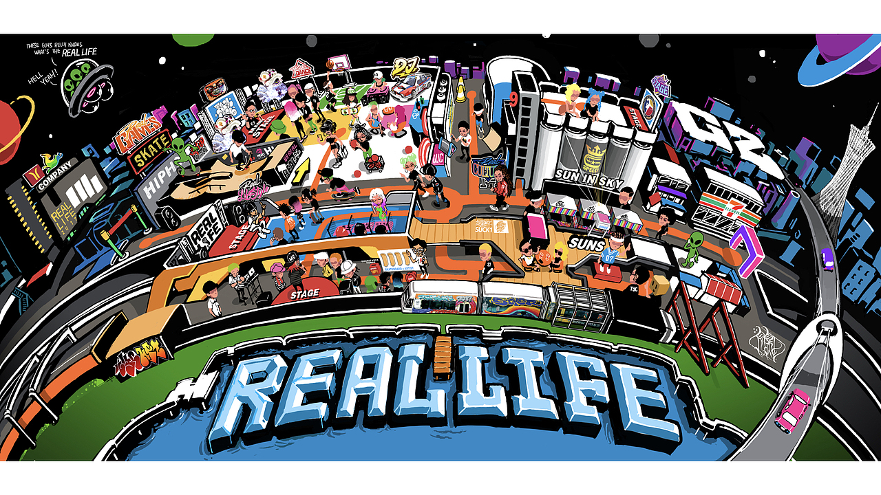 REAL LIFE 潮流文化周 KV及活动地图设计_575潮流艺术-站酷ZCOOL