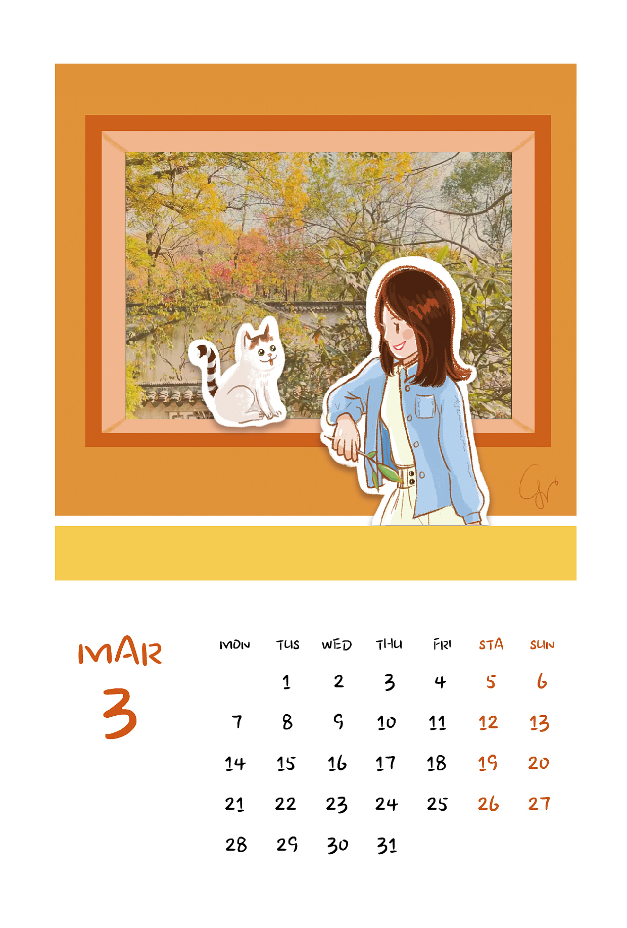 2022原创月历卡-猫咪主题_乐子Liz-站酷ZCOOL