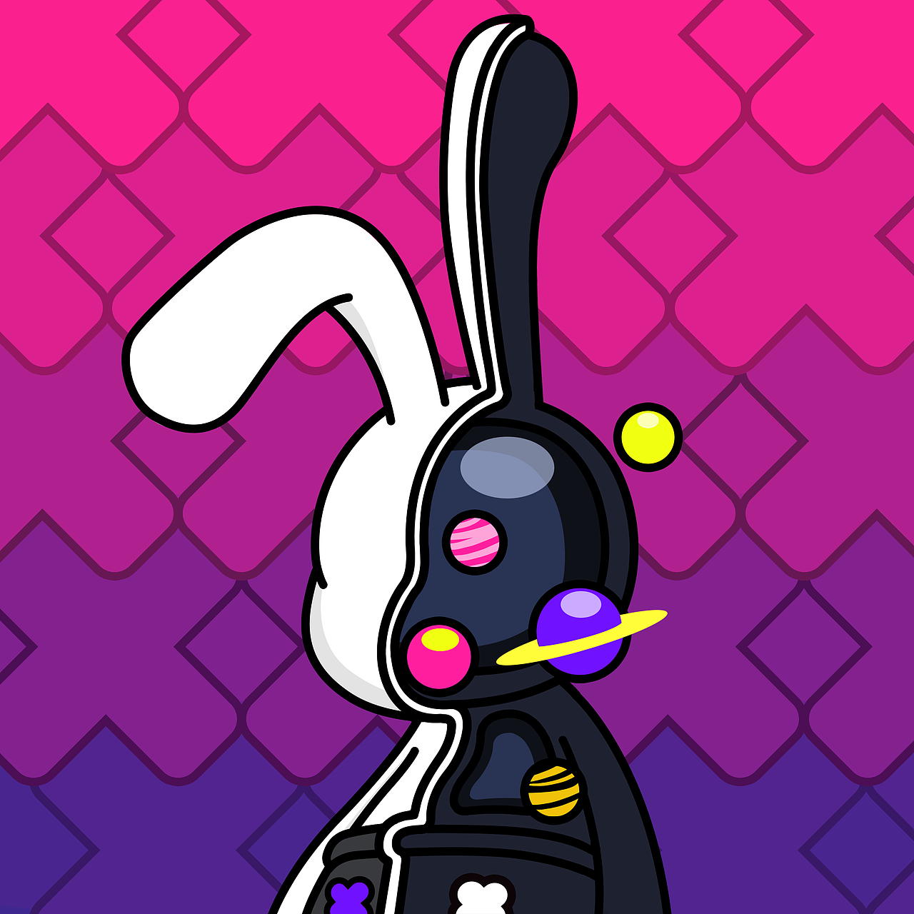 BUNY FAN BUNY兔迷兔半身系列-数字藏品头像_我是你小强哥-站酷ZCOOL