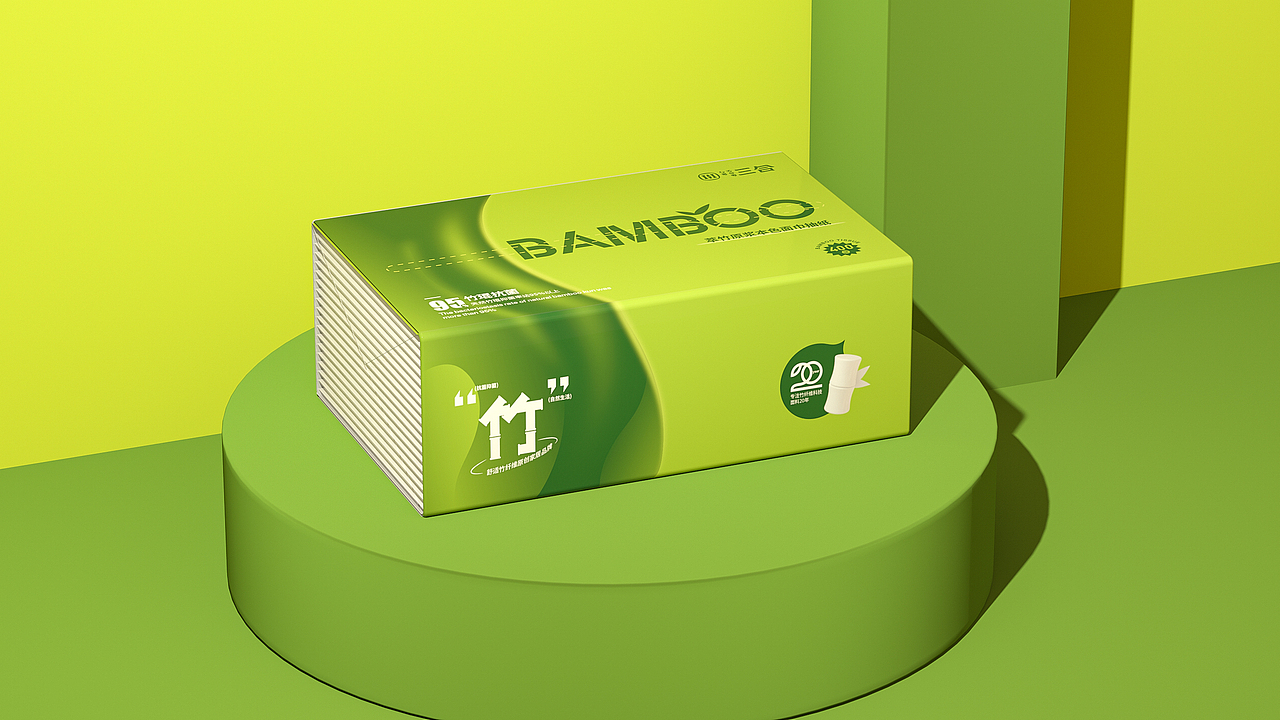 SANHE三合竹纤维抽纸设计【包装设计】_威蒙创意-站酷ZCOOL