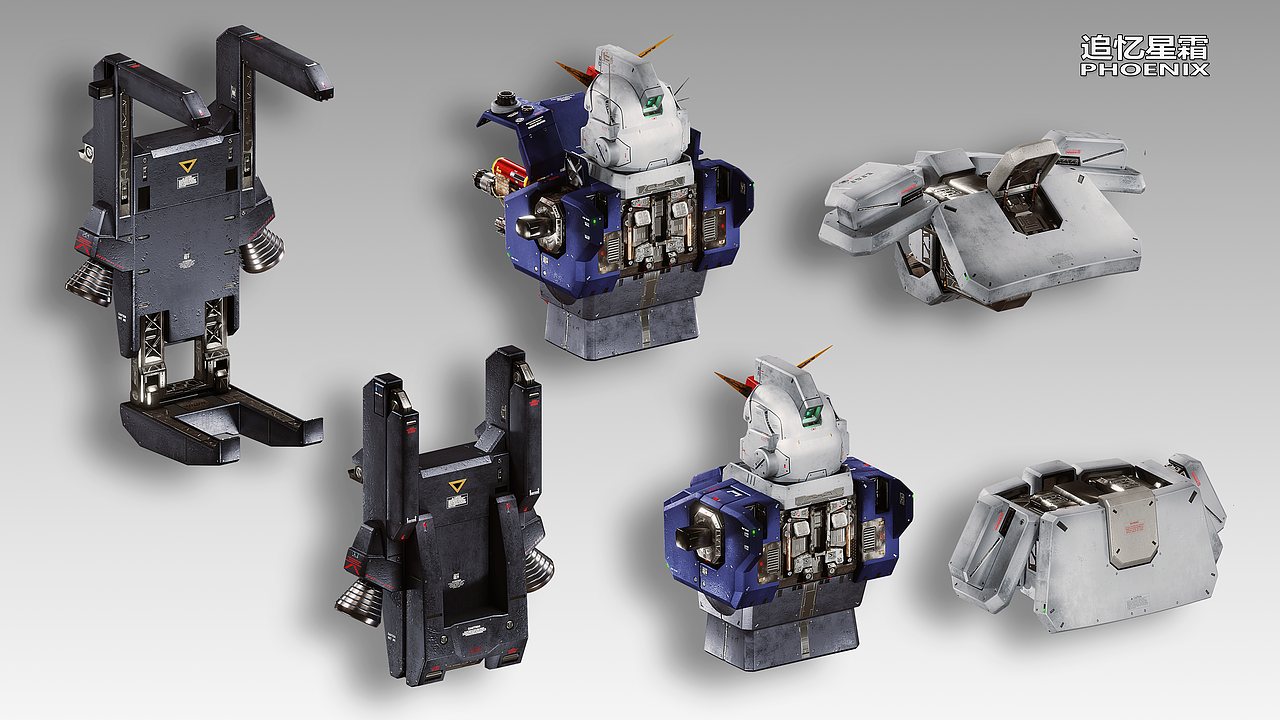 【blender建模渲染】RX-79G陆战型高达，08MS小队_追忆星霜-站酷ZCOOL