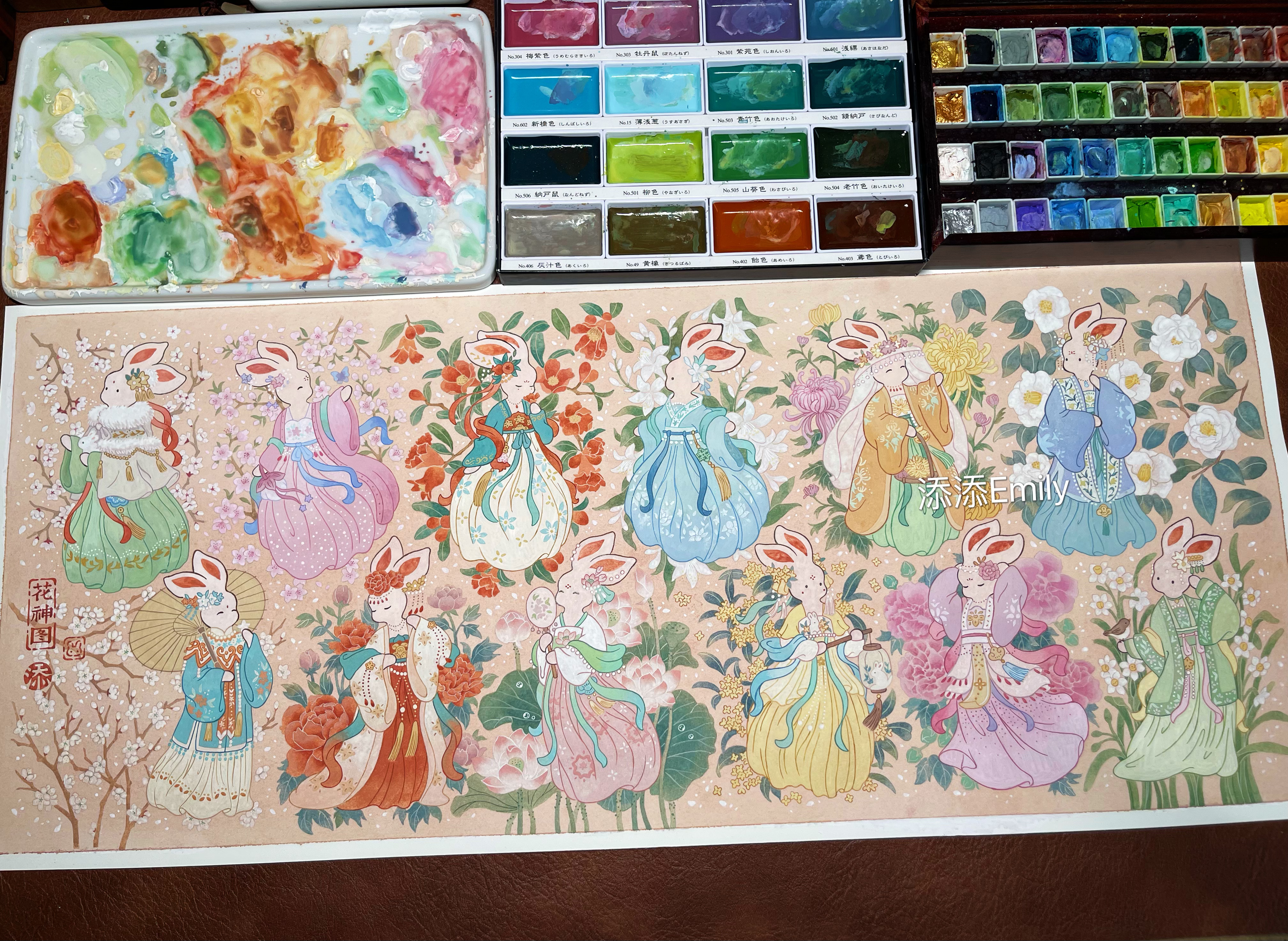 十二花神图（兔崽崽系列）_添添Emily-站酷ZCOOL