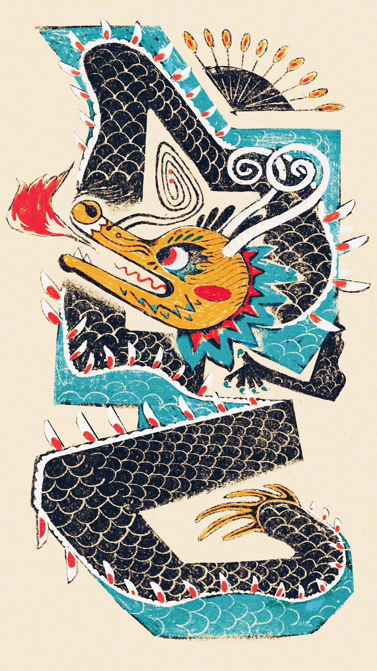 年画-画中有“龍”字，字中有“龍”画_画特别多的Hans-站酷ZCOOL