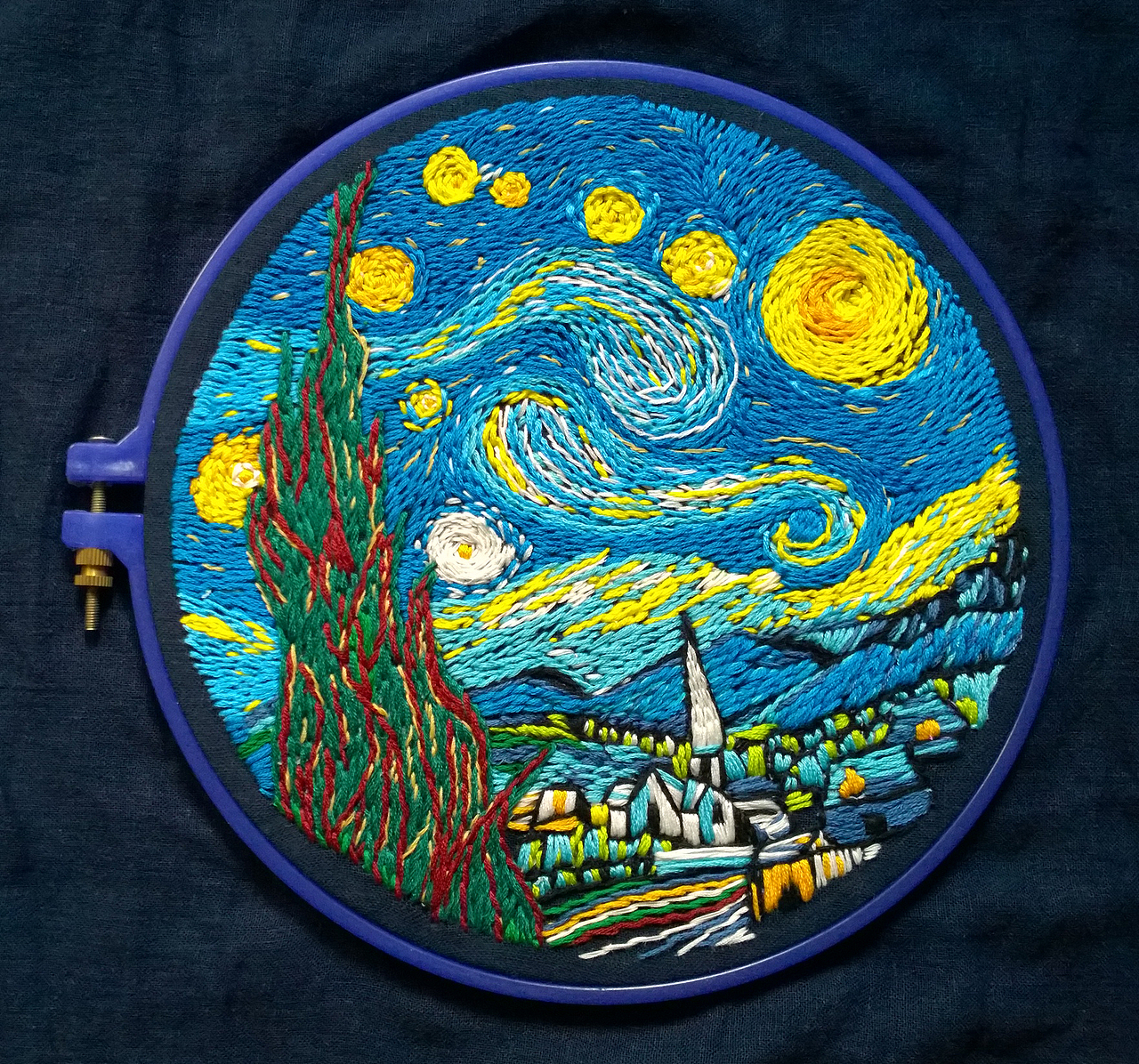 星空-手工绣_Julia_wu-站酷ZCOOL