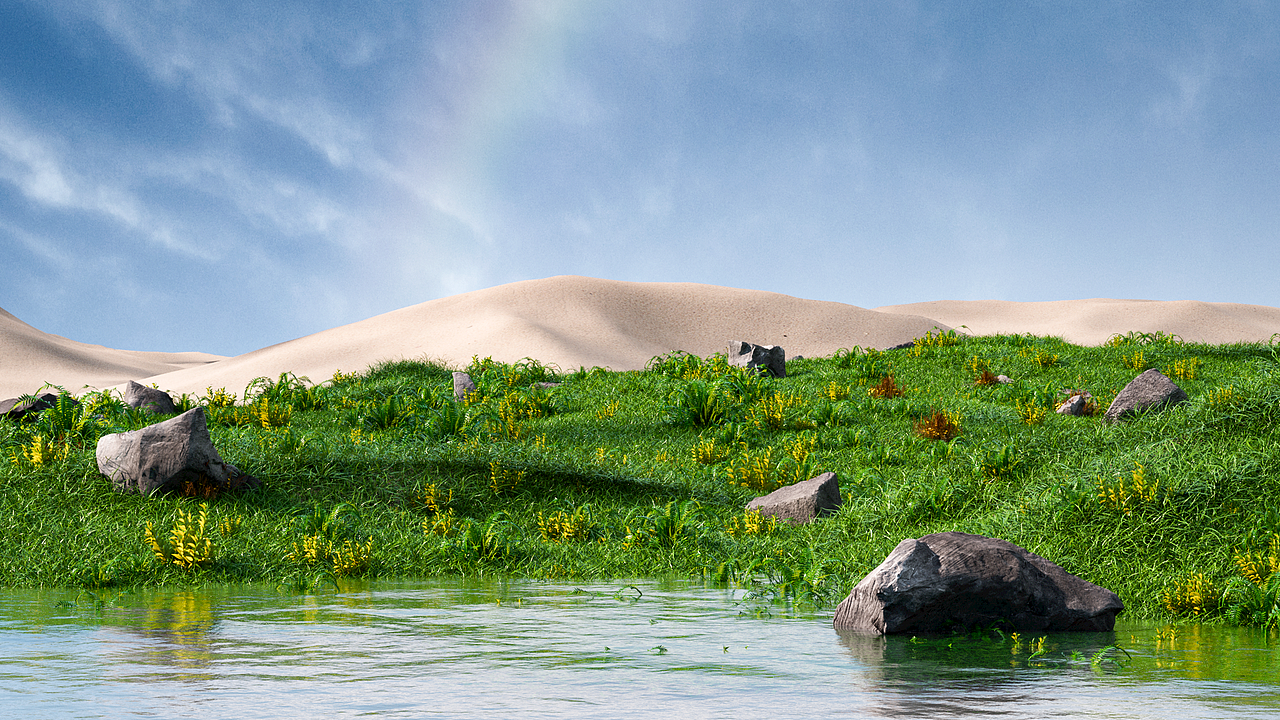 程序化风景渲染图_Xixi4551-站酷ZCOOL