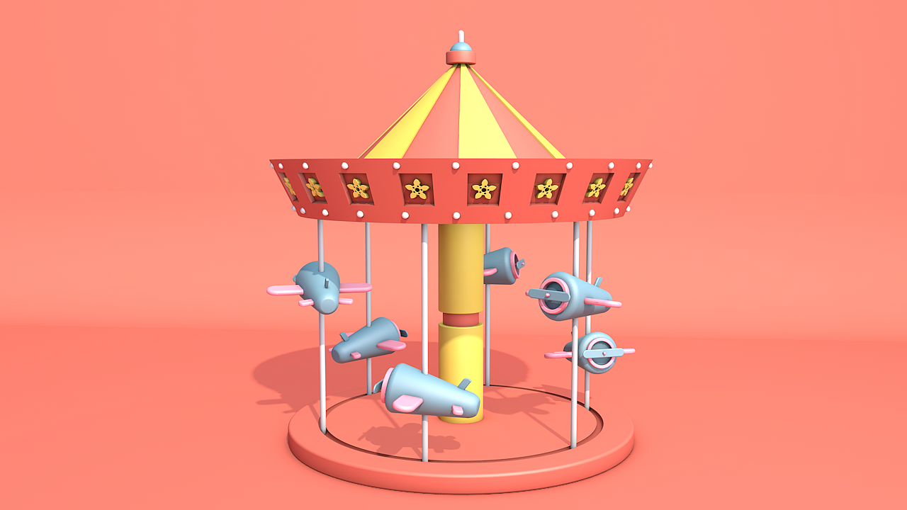 C4D旋转木马_王DeYin-站酷ZCOOL