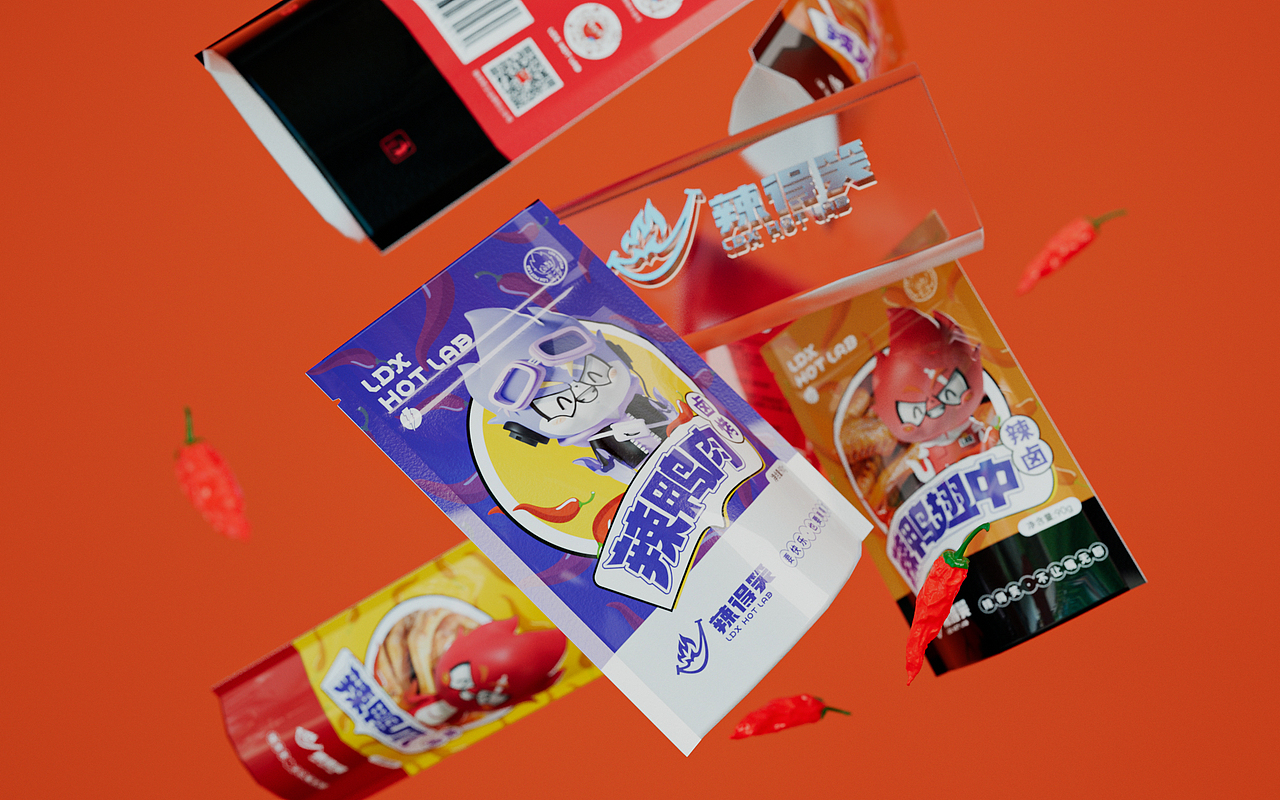 LDX HOT LAB辣得笑新年礼盒包装_小明不是小名-站酷ZCOOL