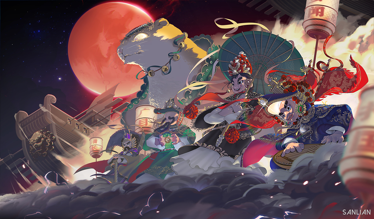 魔家四将_sanlian-站酷ZCOOL