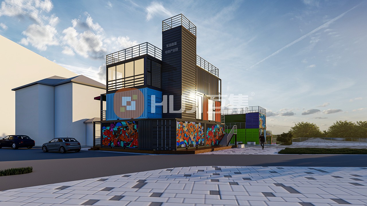 互集案例|江苏连云港东海水晶城集装箱商业街 一期_HUJI互集-站酷ZCOOL