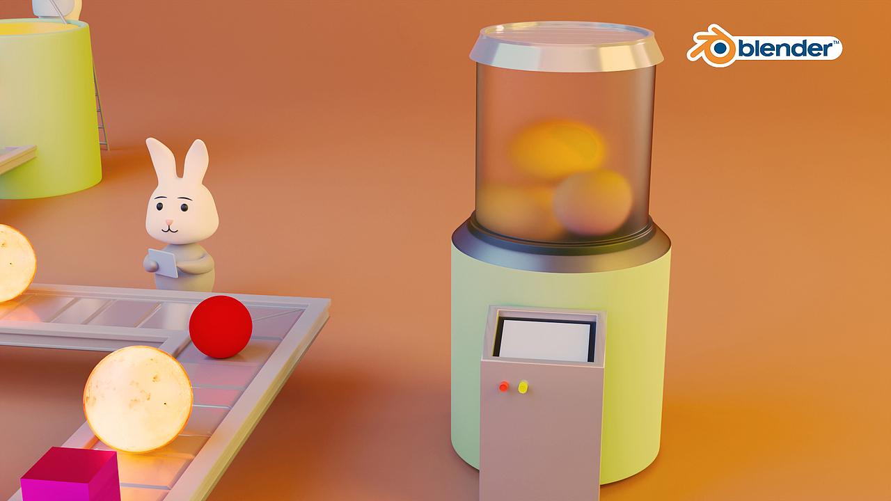 《蜜兔月亮工厂》Blender 3D场景_Nick老师-站酷ZCOOL