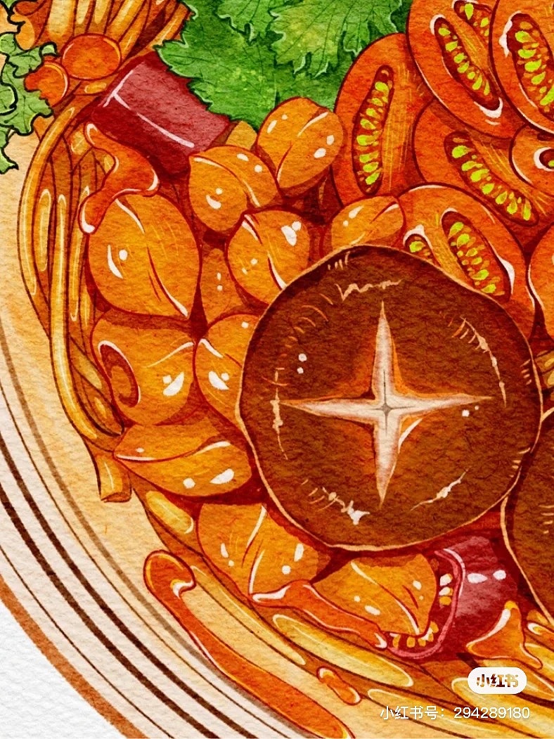 Procreate美食插画手绘面条_设计师瑶瑶yo-站酷ZCOOL