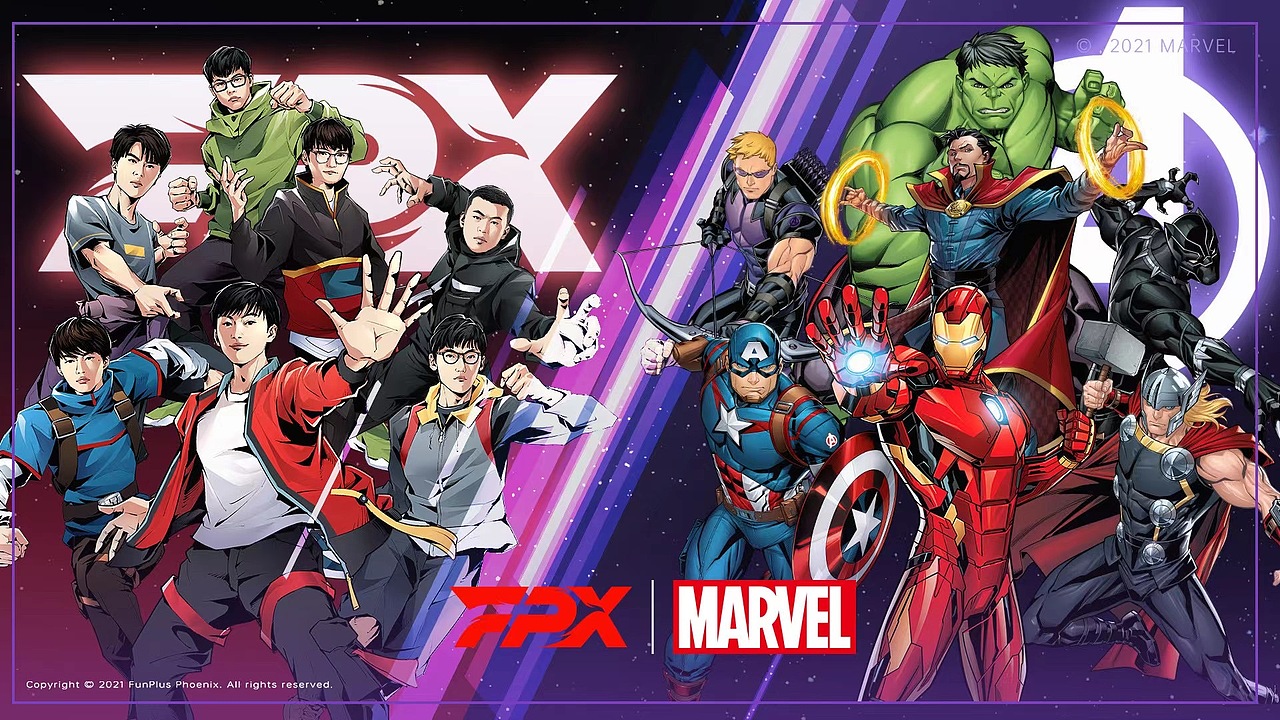 FPX联合漫威美漫插画 英雄联盟lol_AceBang-站酷ZCOOL