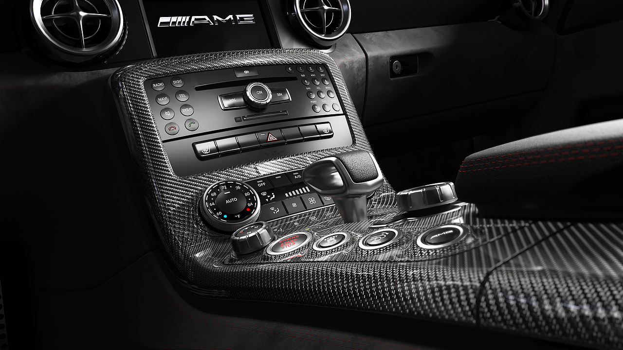 汽车渲染 Mercedes Benz SLS AMG_KirinA-站酷ZCOOL