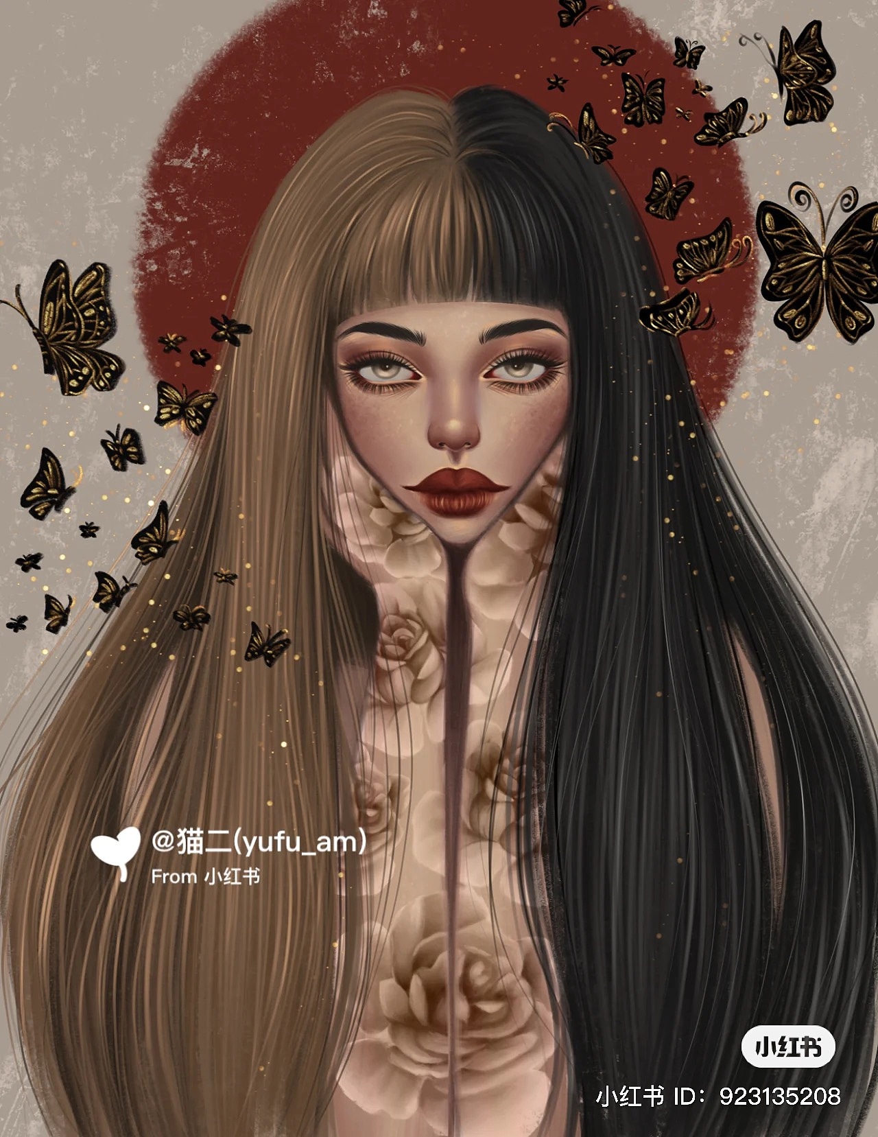 复古插画 复古女孩 原创插画_猫二yufu_am-站酷ZCOOL