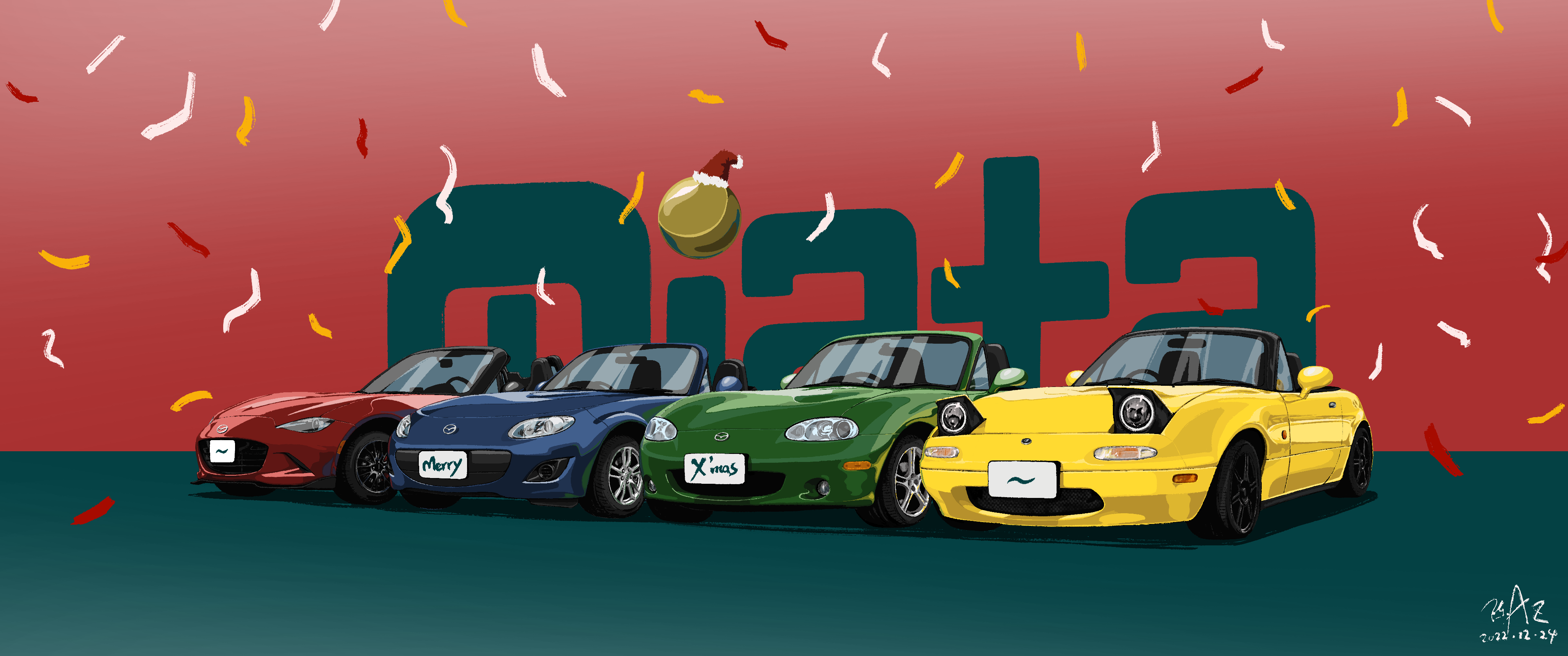 【手绘】马自达 Mazda Miata/MX-5_Azure陳-站酷ZCOOL