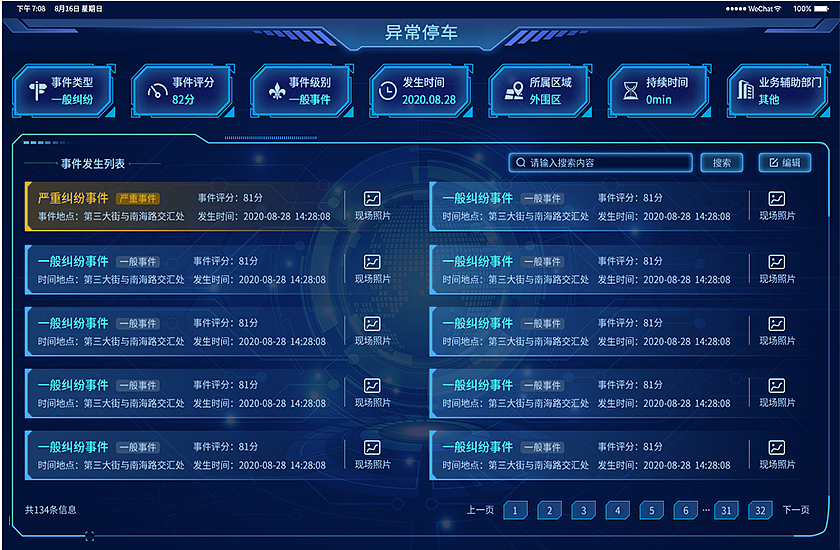 伟讯科技ioc移动驾驶舱软件界面视觉设计_蓝蓝设计兰亭妙微-站酷ZCOOL