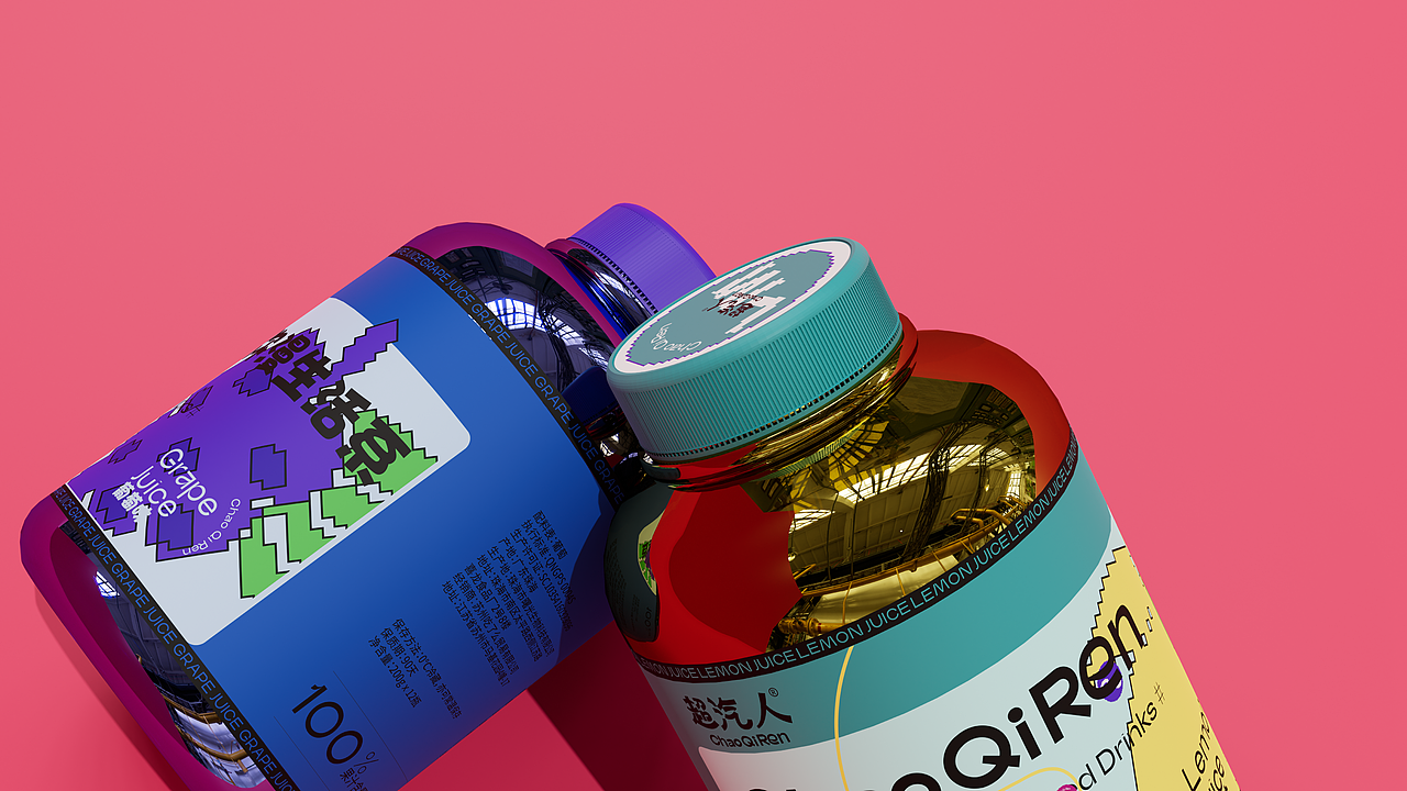 Chao Qi Ren超汽人气泡水 | 品牌包装全案设计_嘉点品牌设计-站酷ZCOOL