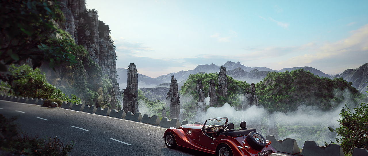 Morgan Plus Four - CGI_是阿舟吖-站酷ZCOOL