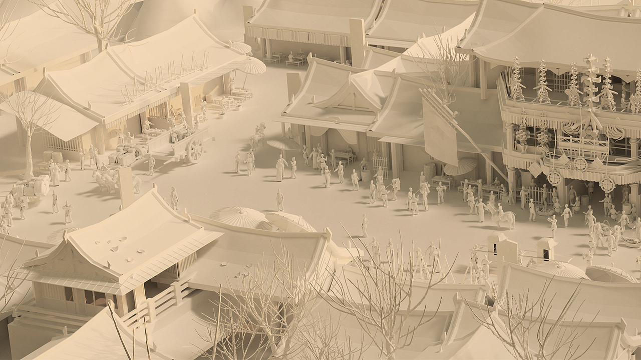 3D清明上河图_三维场景模型_my2m-站酷ZCOOL