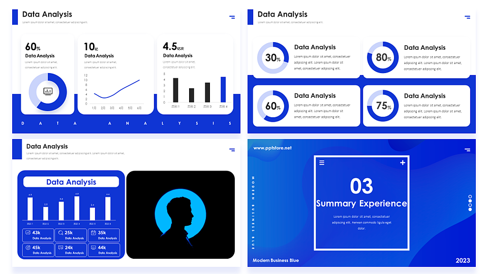 【耀你好看】克莱因蓝现代极简商务时尚PPT10_熊猫大人pandaren-站酷ZCOOL