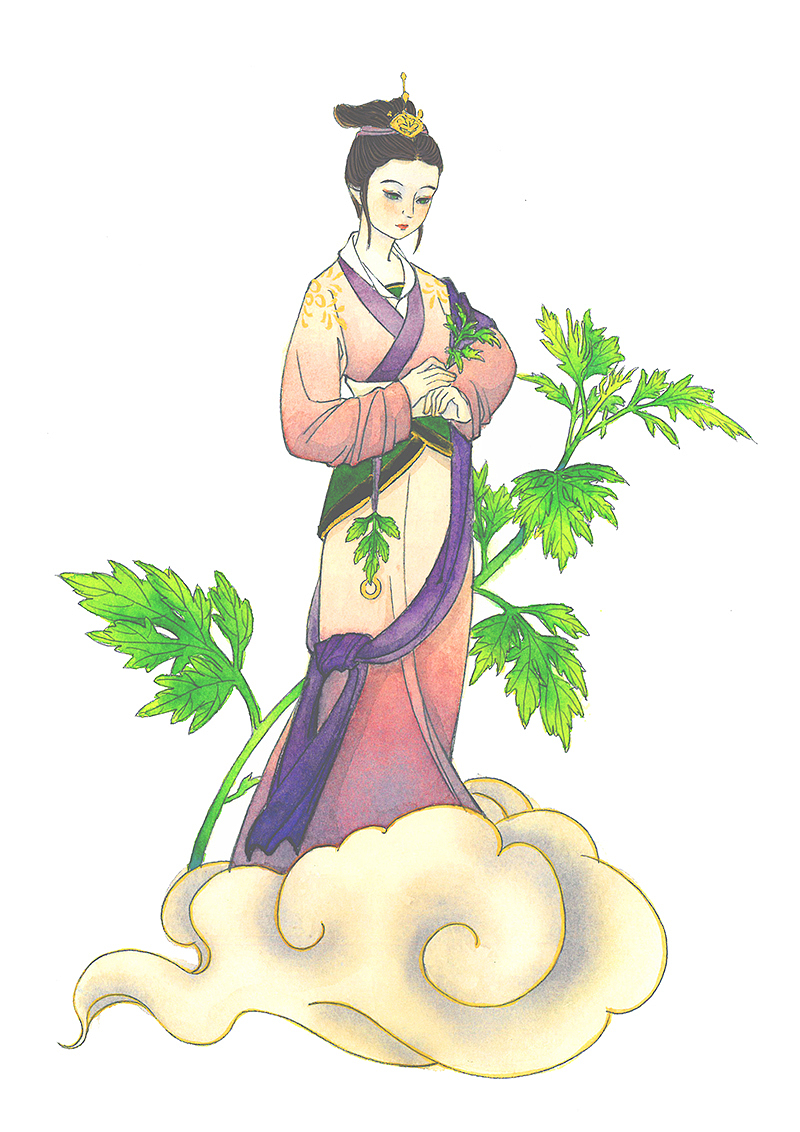 万物有灵—中草药拟人_归鹭Li-站酷ZCOOL