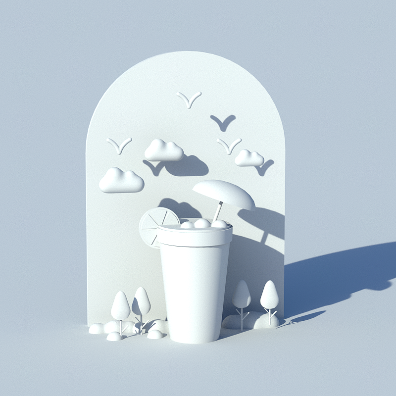 C4D白膜_还好hao-站酷ZCOOL