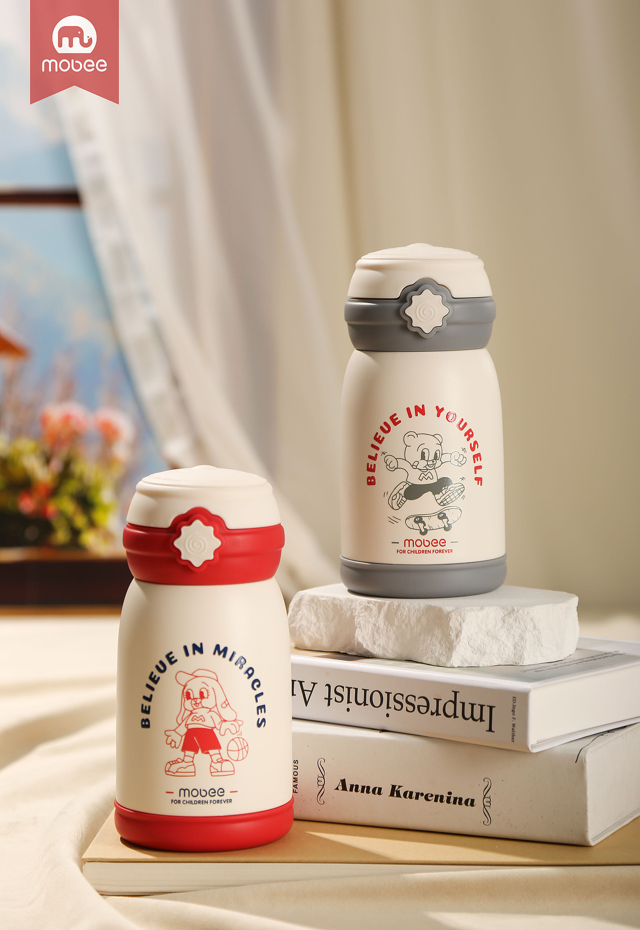 儿童保温杯系列 | mobee_大妮子成仙会上天-站酷ZCOOL