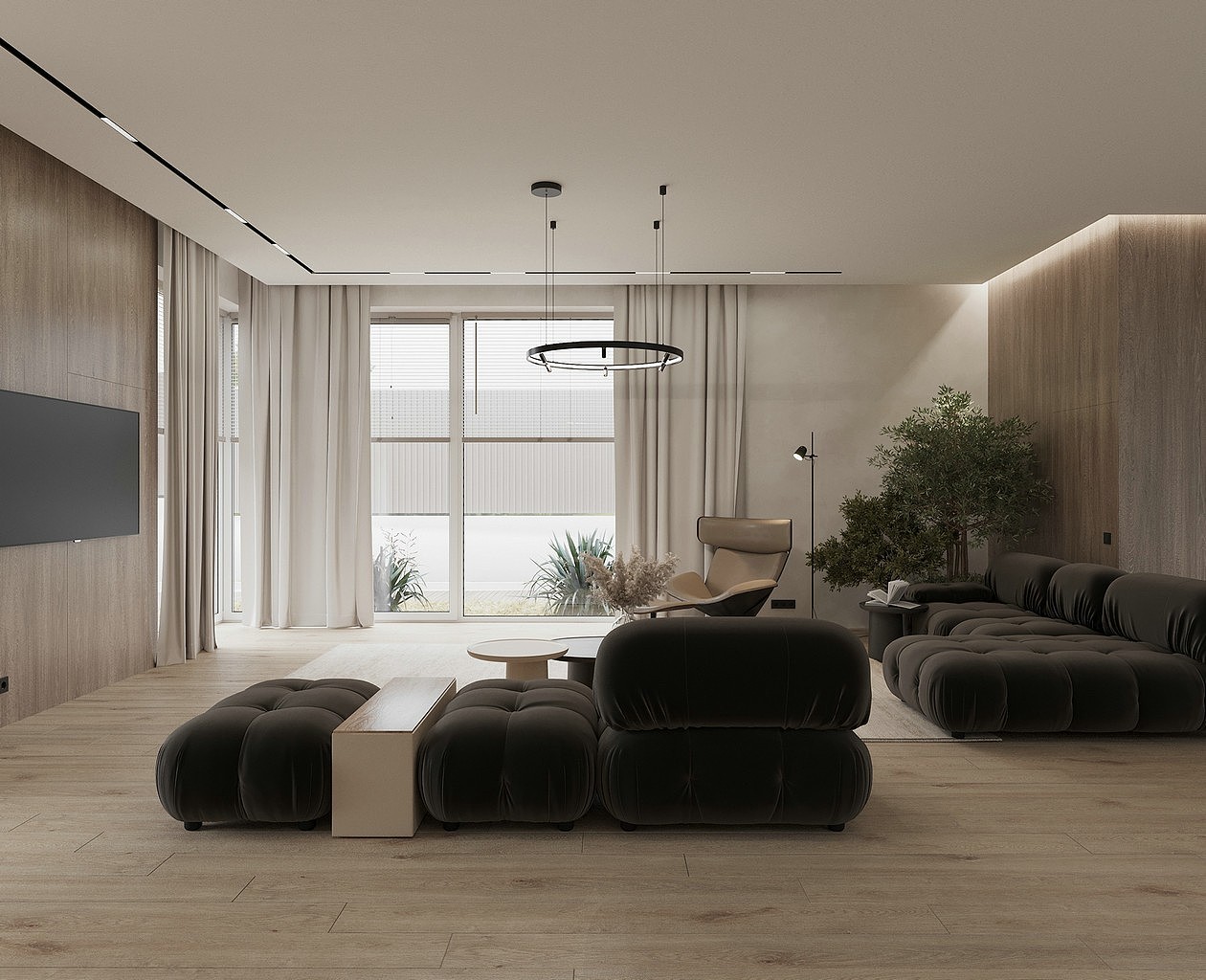 中性色系公寓设计，超有格调_1992效果图小李-站酷ZCOOL